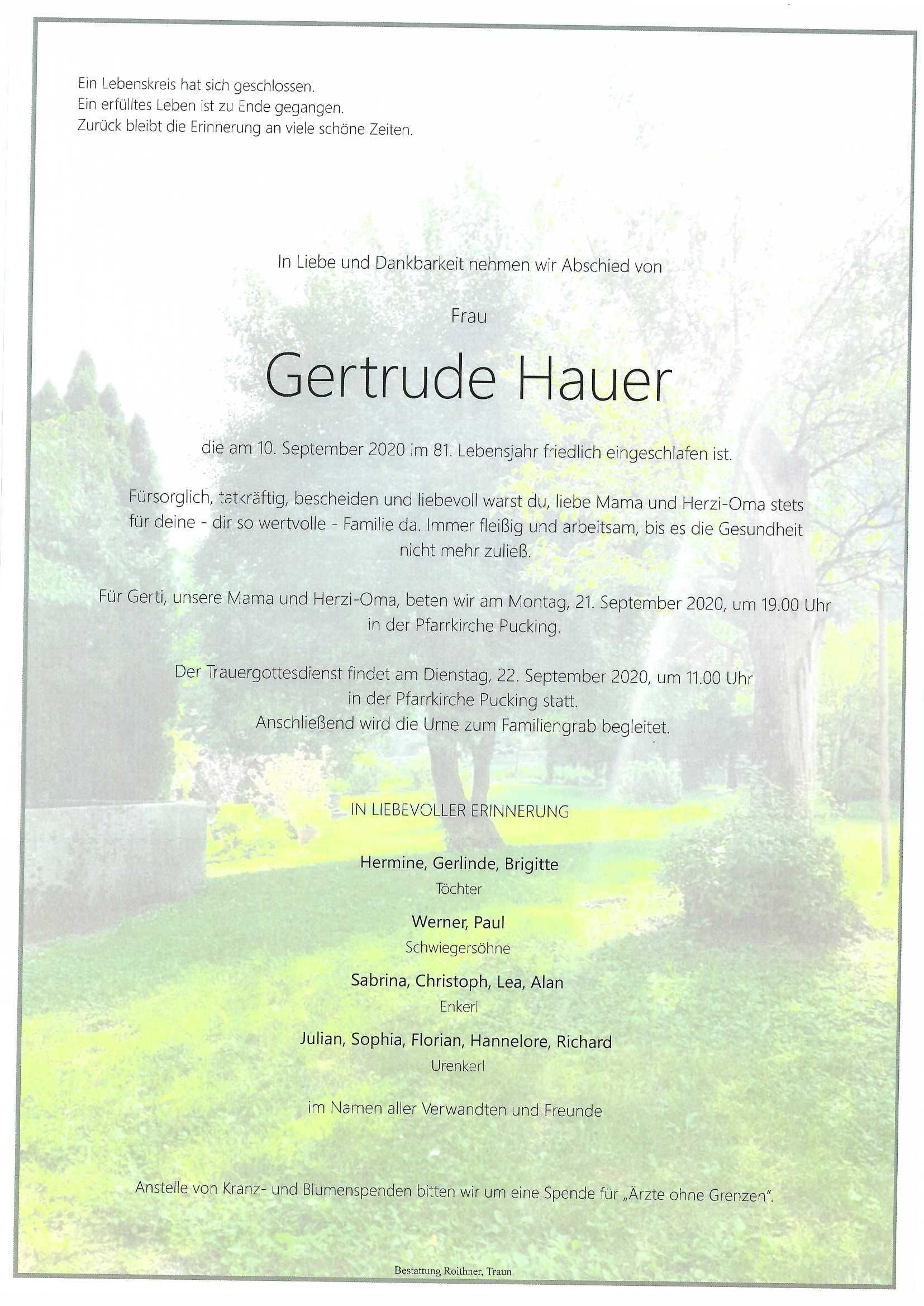 Todesfälle | ROITHNER BESTATTUNG in 4050 Traun