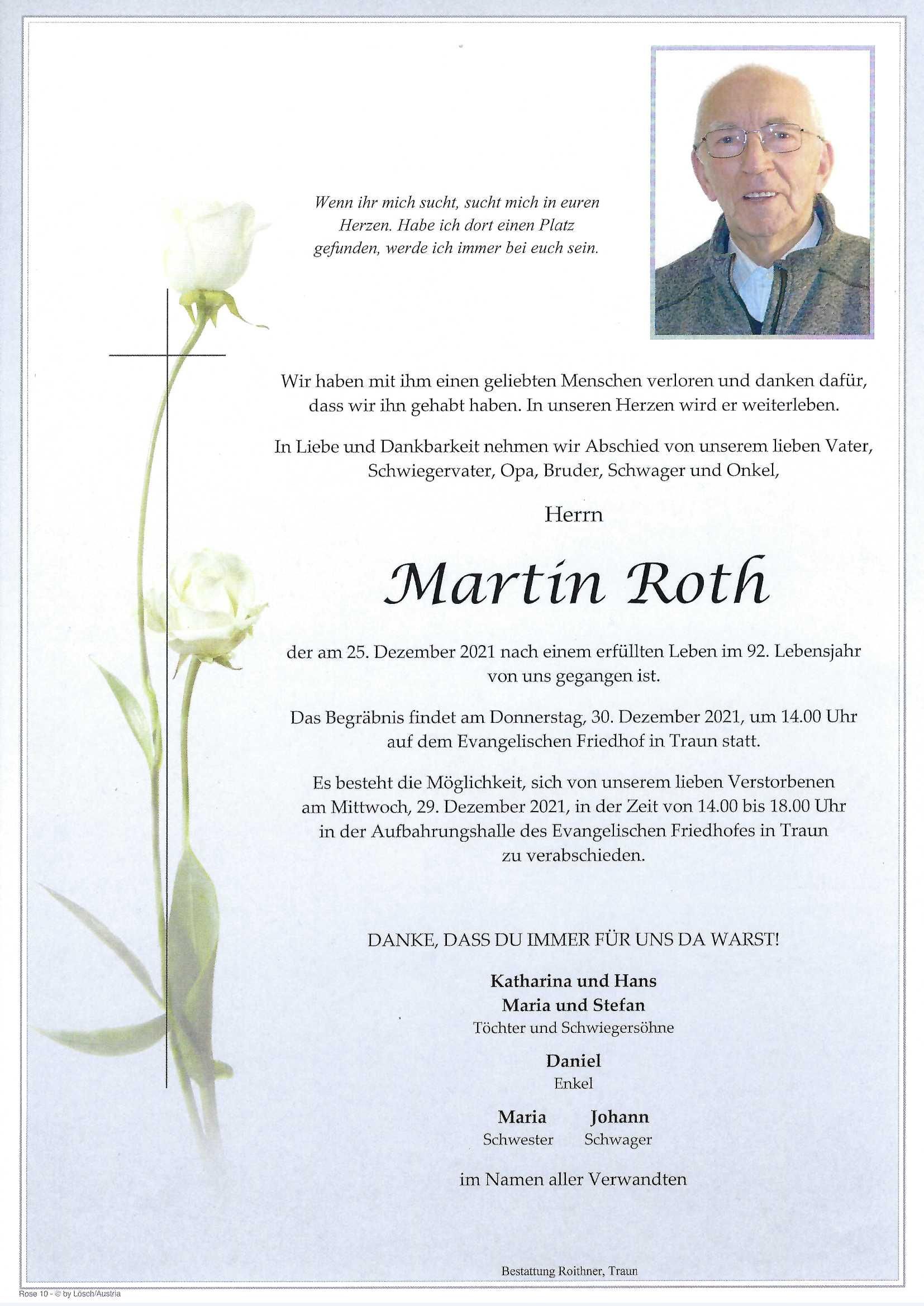 Todesfälle | ROITHNER BESTATTUNG in 4050 Traun