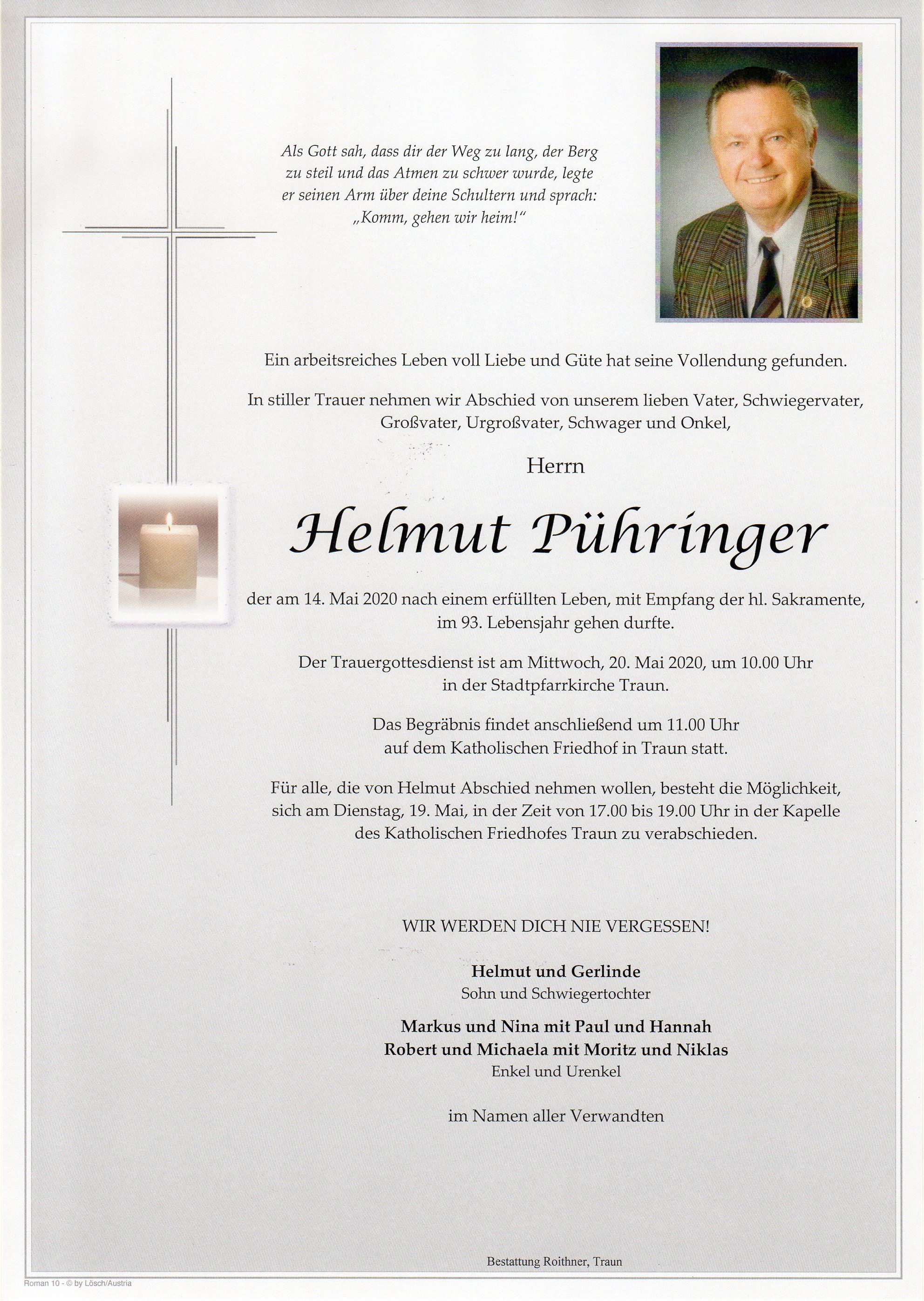 Todesfälle | ROITHNER BESTATTUNG in 4050 Traun
