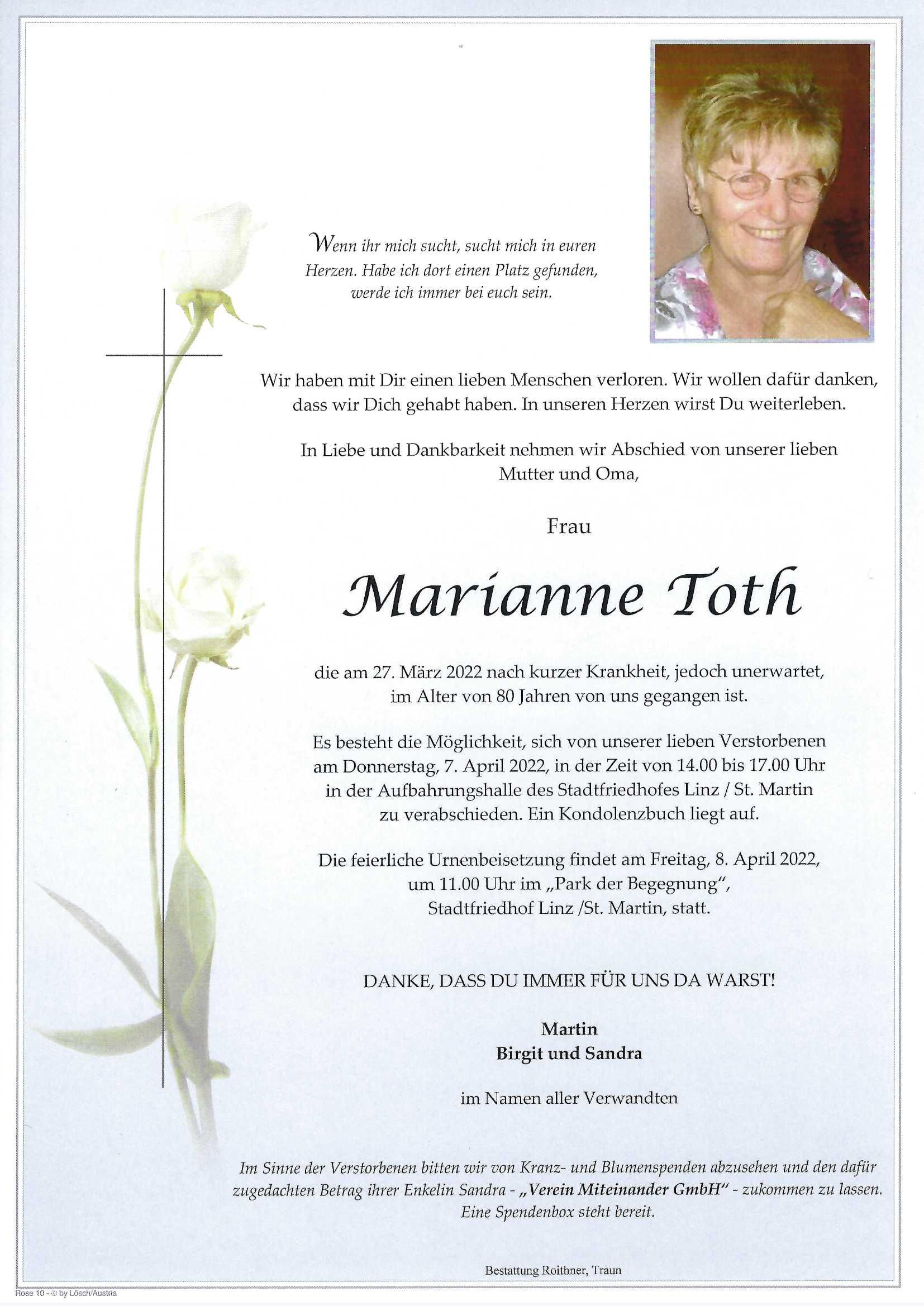 Todesfälle | ROITHNER BESTATTUNG in 4050 Traun